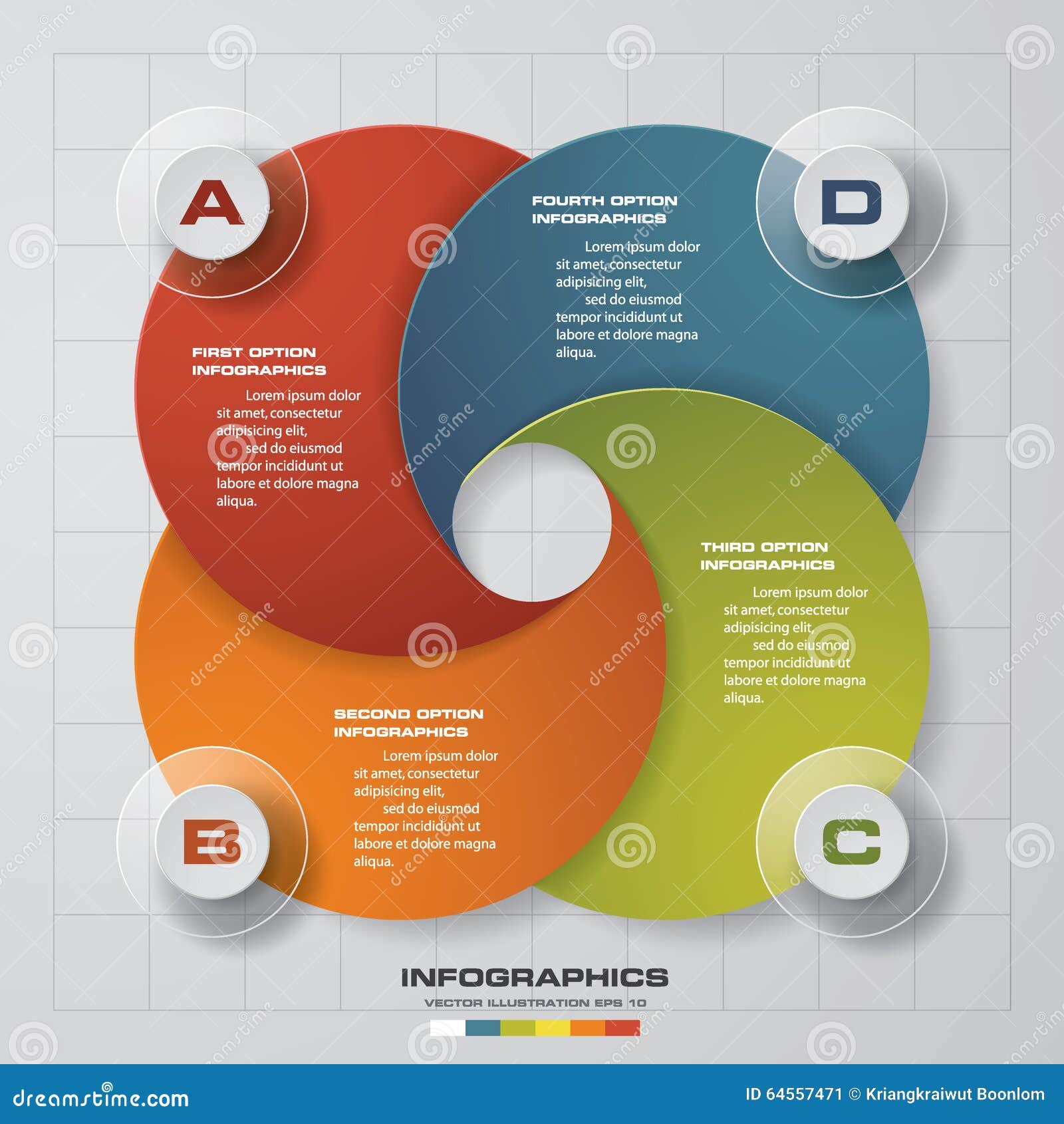 Simple&Editable 4 Steps Chart Diagrams Template. Vector. Stock Vector ...