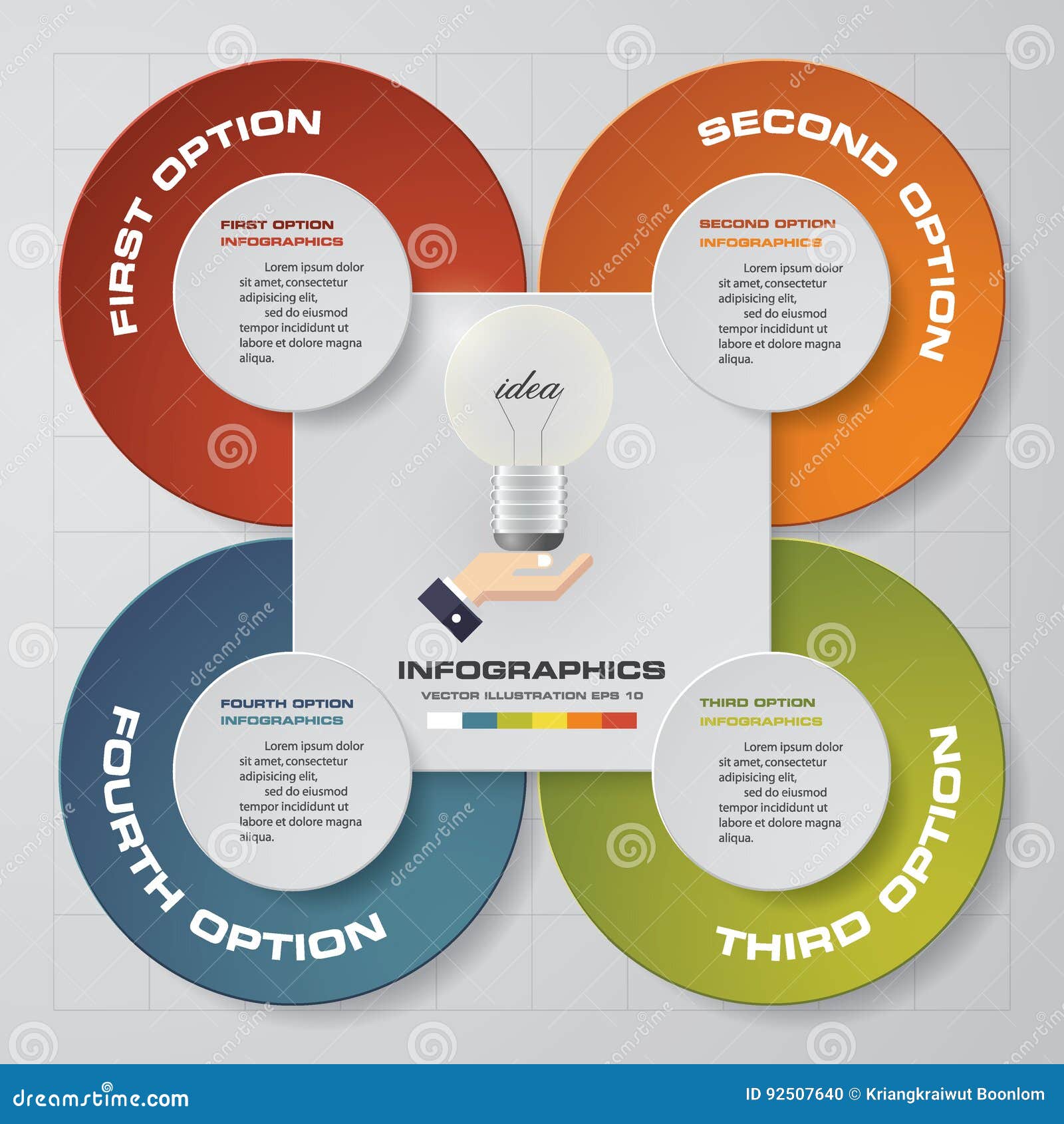Simple&Editable 4 Steps Chart Diagrams Template. Vector. Stock Vector ...