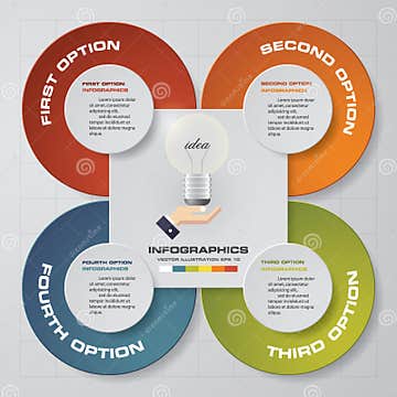 Simple&Editable 4 Steps Chart Diagrams Template. Vector. Stock Vector ...