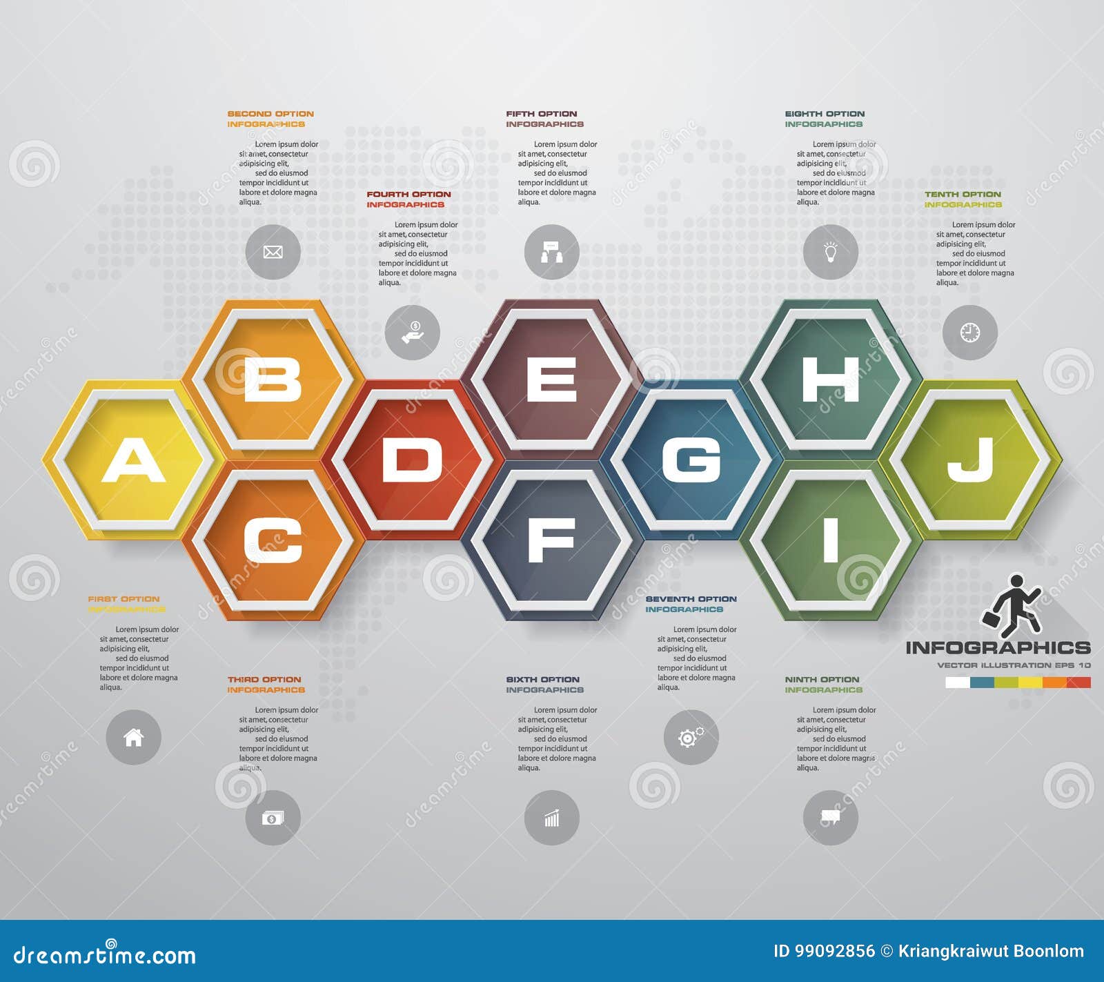 Simple&editable 10 Steps Process. Simple&Editable Abstract Design ...