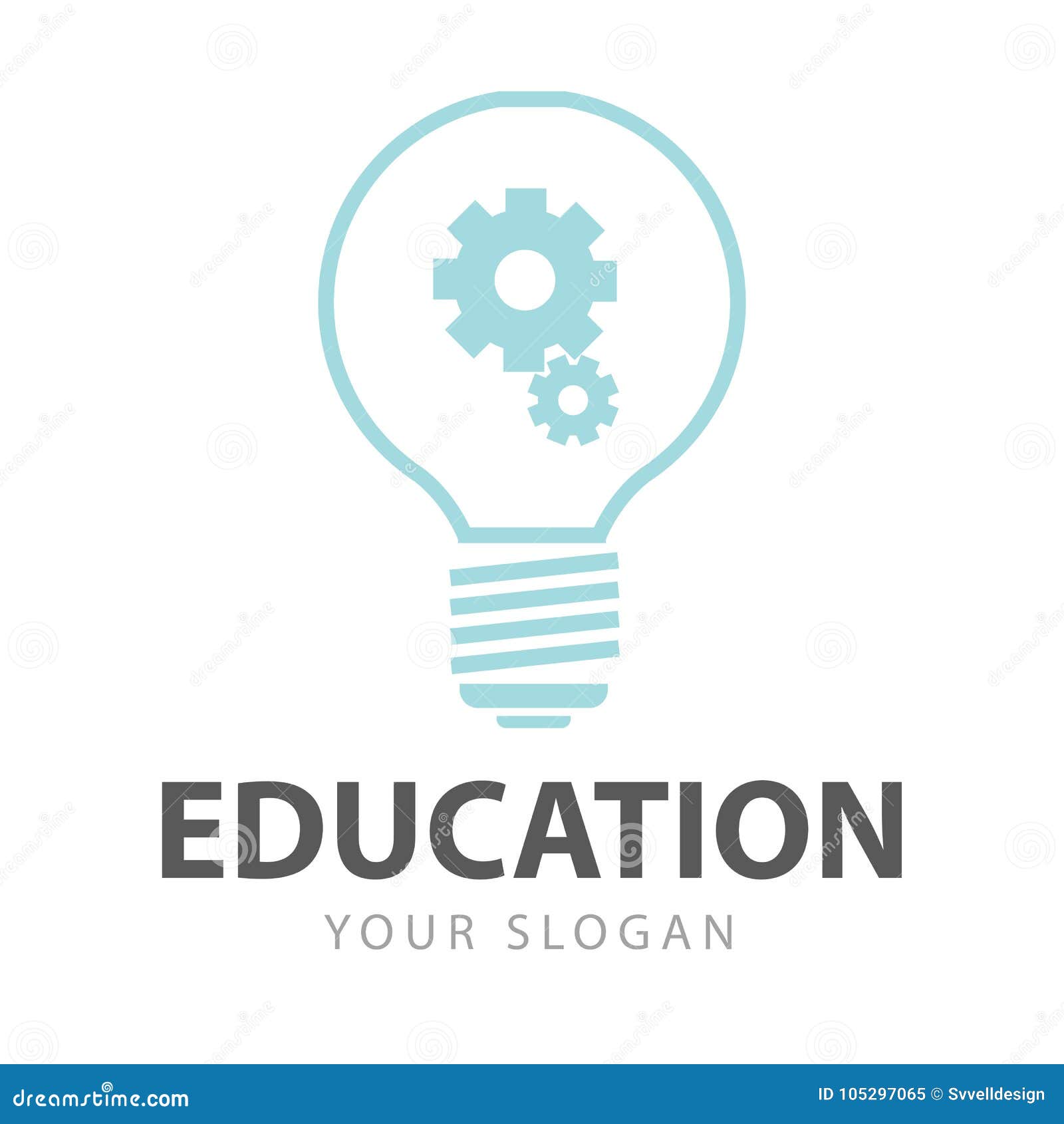 Simple Education Ideas Logo Vector Graphic Stock Vector - Illustration ...