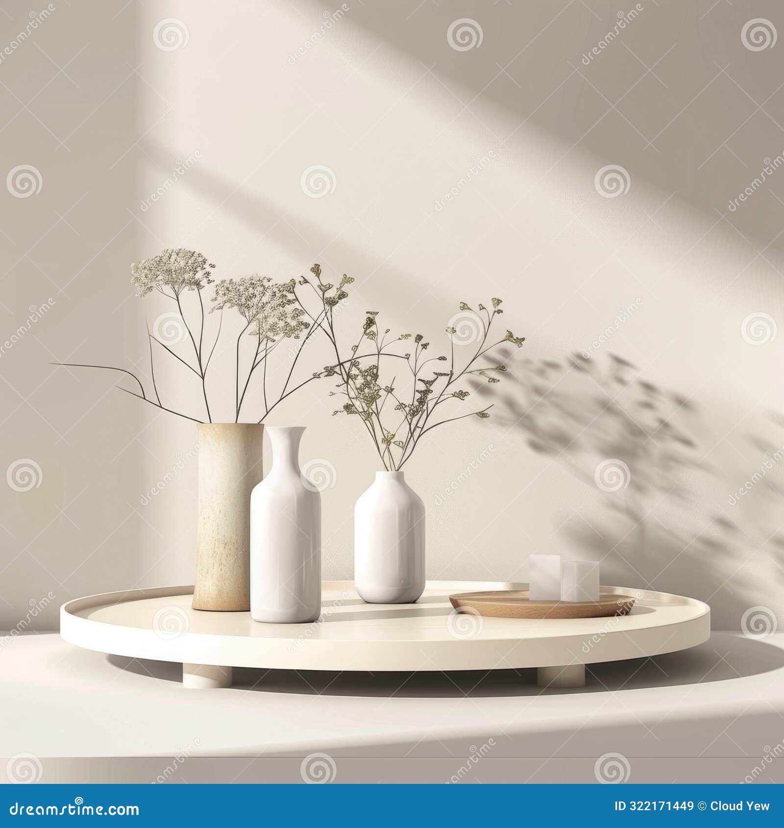 Simple yet Effective Mockup Scene with a Neutral Background. Stock ...