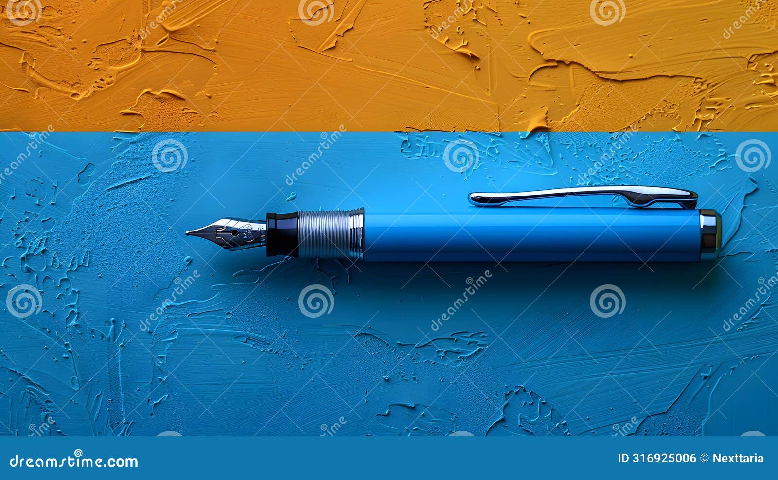 Simple yet Effective: a Single Pen on a Clean Desk Stock Illustration ...