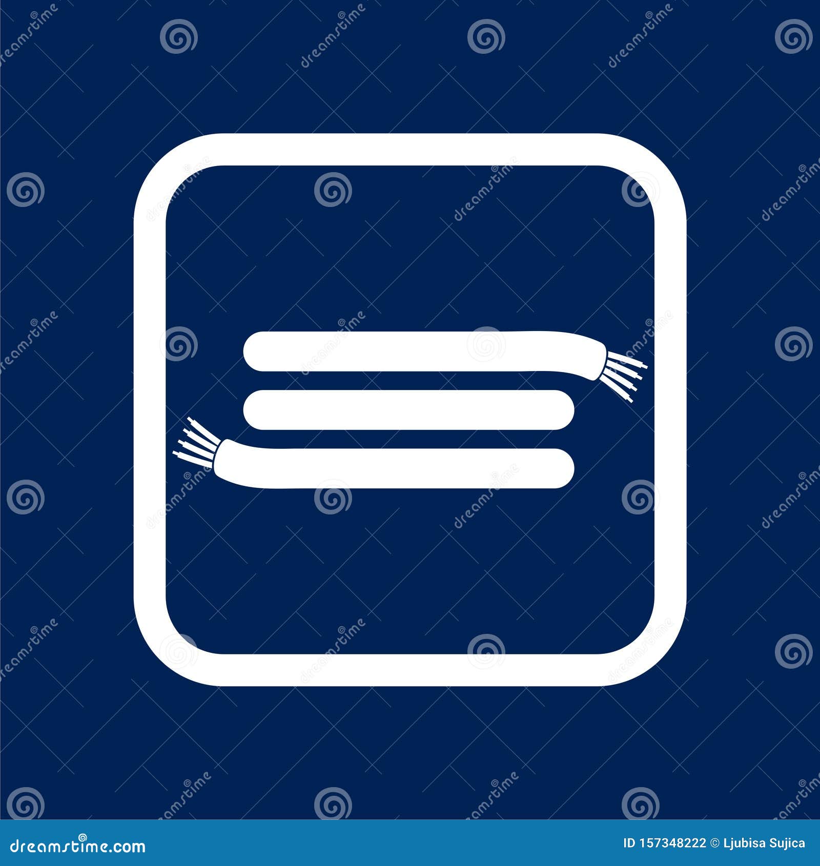 Simple Electric cable icon stock vector. Illustration of building ...
