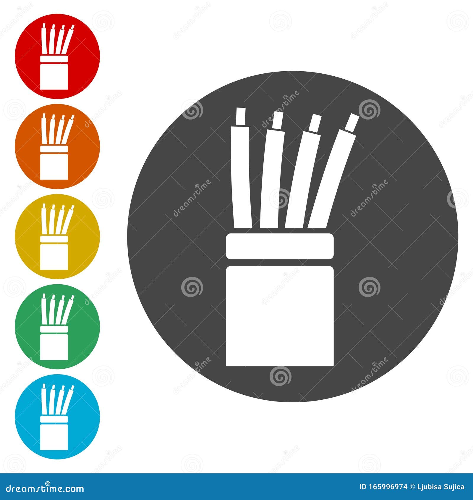 Simple Electric Cable Vector Icons Set Stock Vector - Illustration of ...