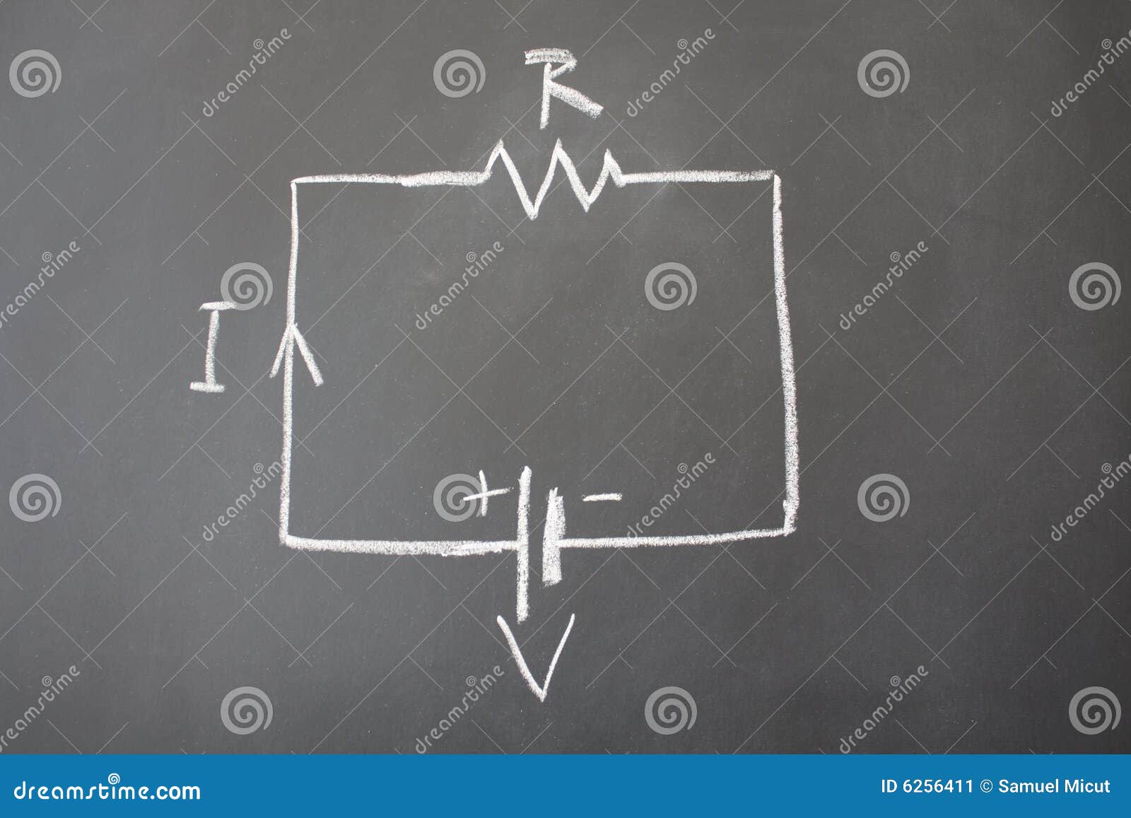 Simple electrical circuit stock image. Image of education - 6256411