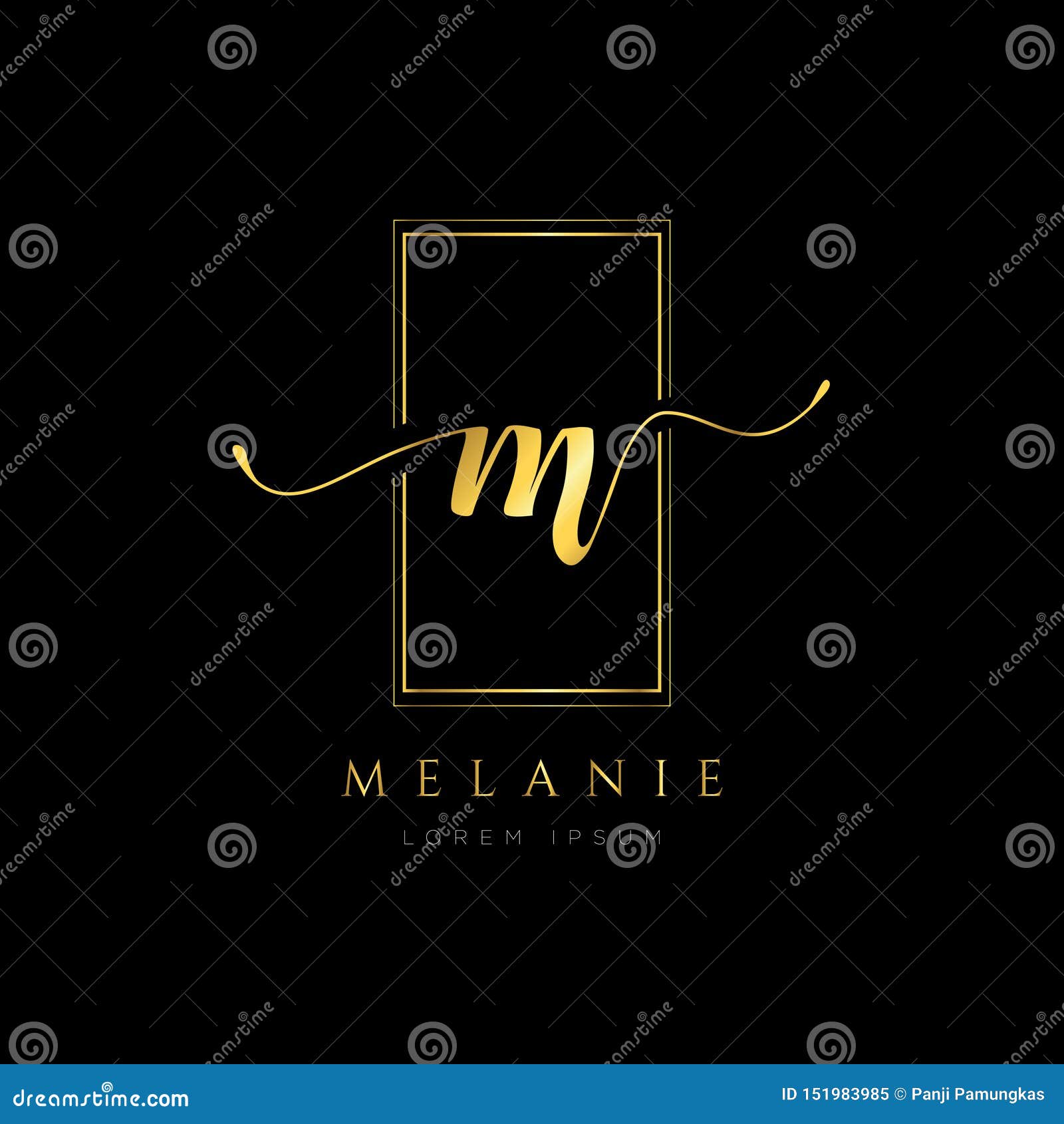 Simple Elegance Initial Letter M Logo Type Design Stock Illustration ...