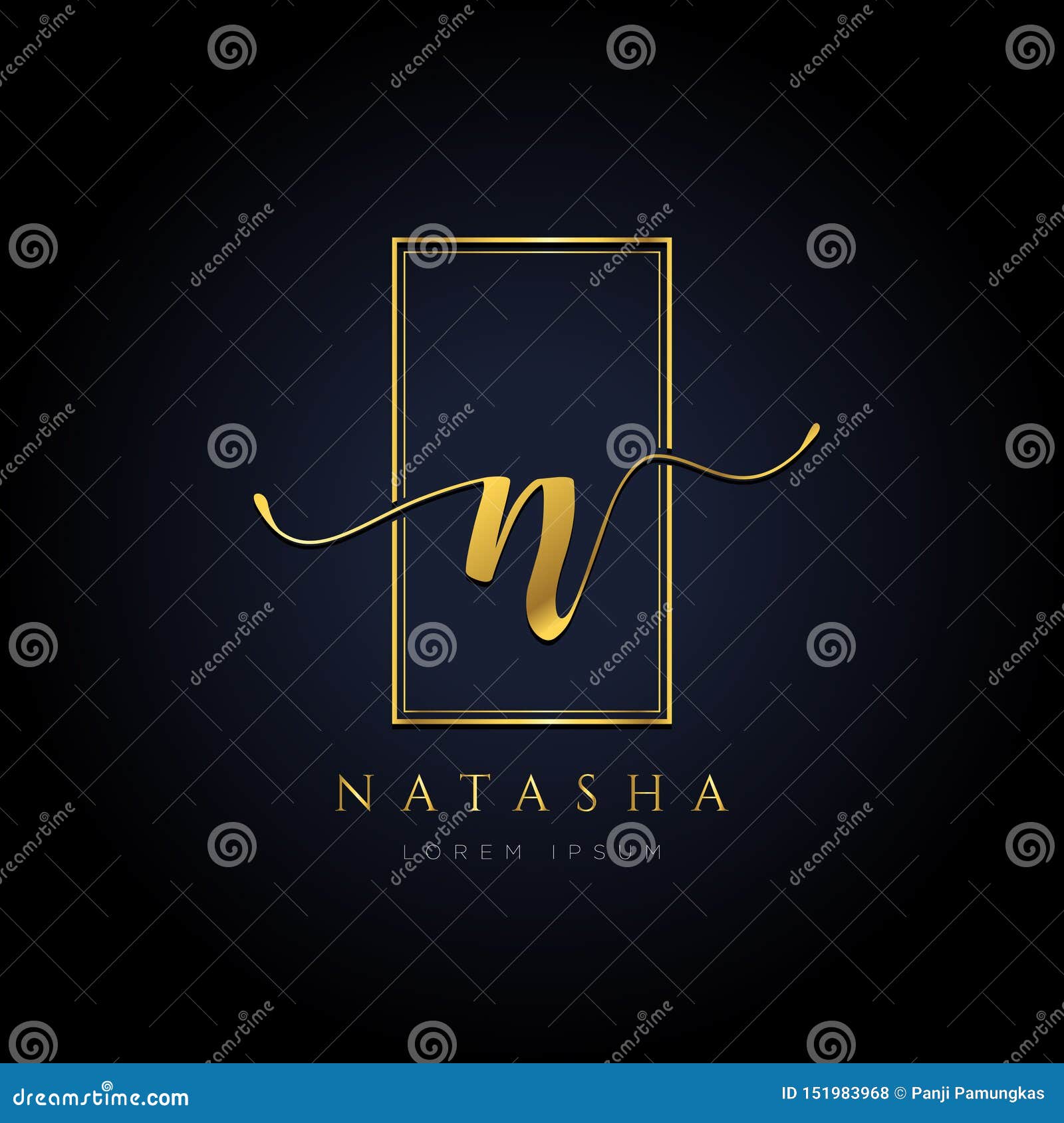 Simple Elegance Initial Letter N Logo Type Design Stock Illustration ...
