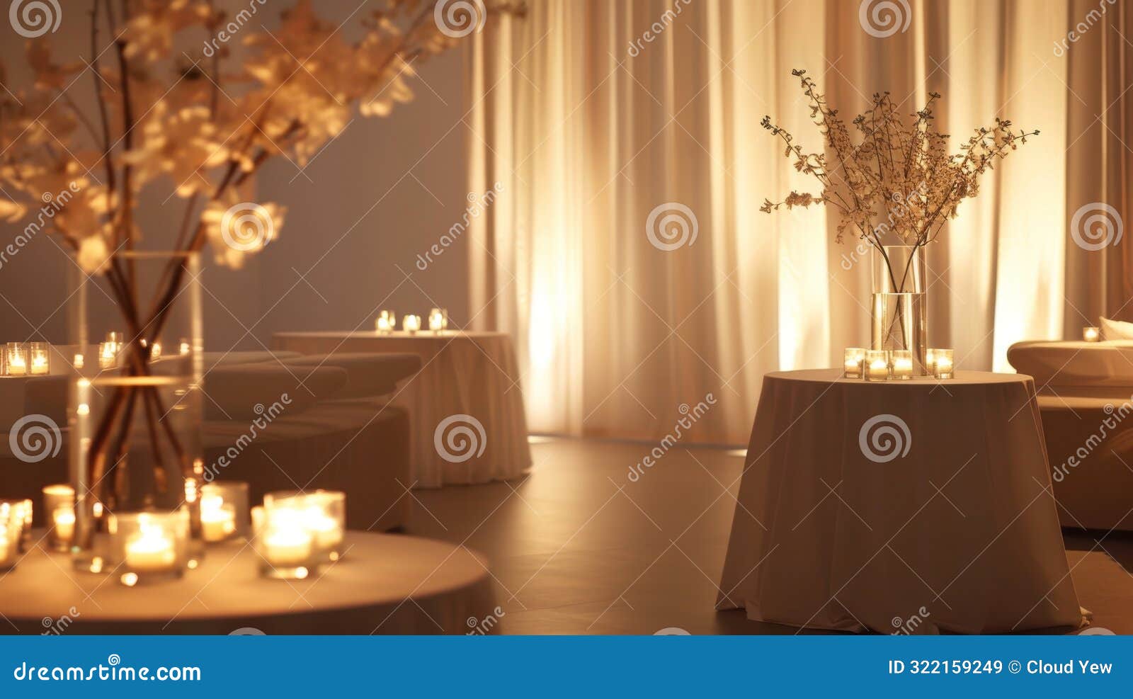 Simple Elegance Shines through in this Minimalist Party Scene Stock ...