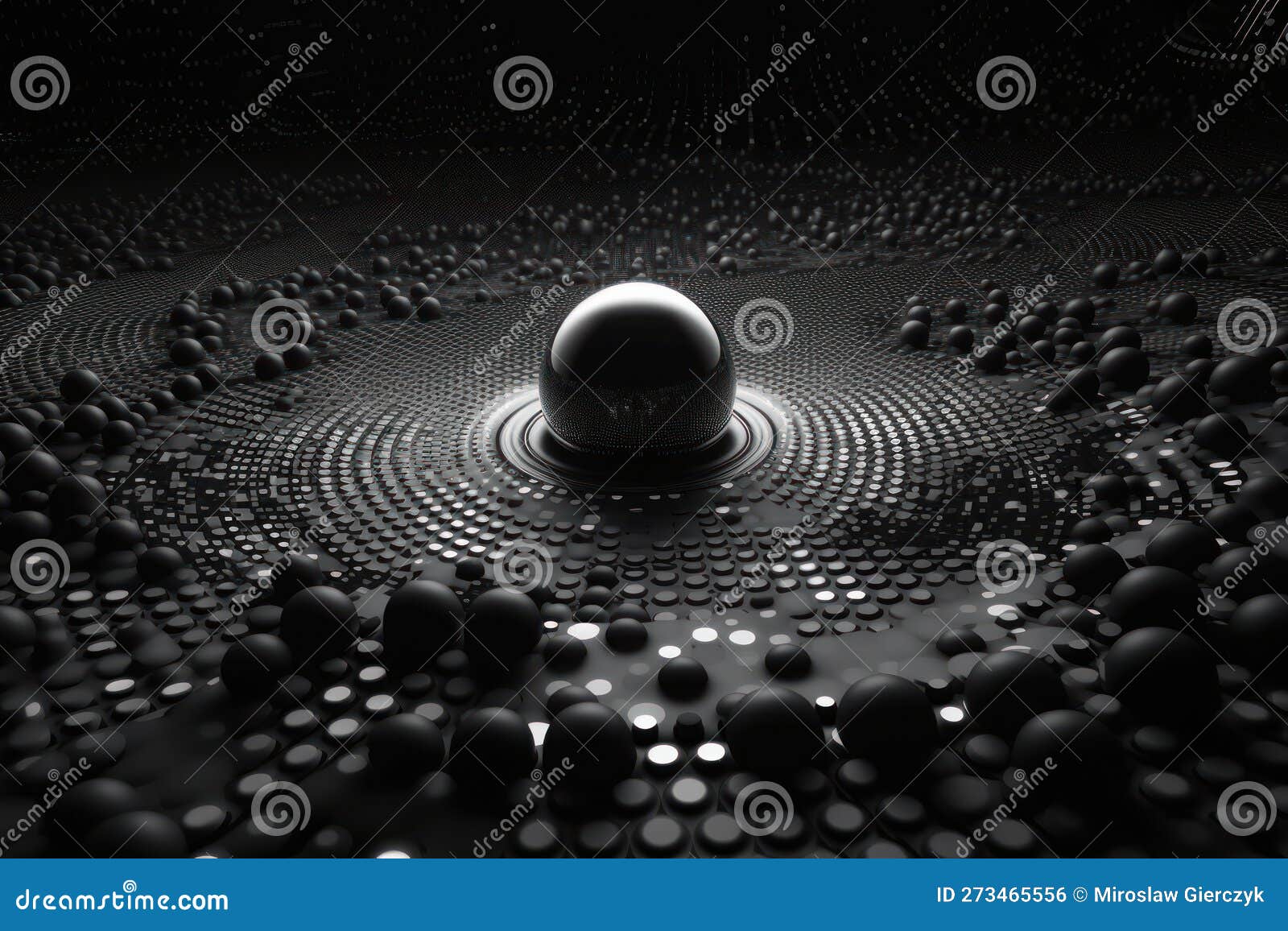 Monochrome Dot Background Design Stock Illustration - Illustration of ...