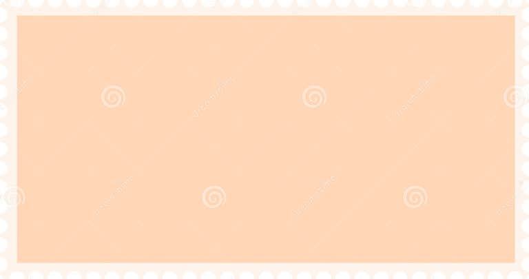 Simple, Elegant Blank Peach Postage Stamp with a Decorative Scalloped ...