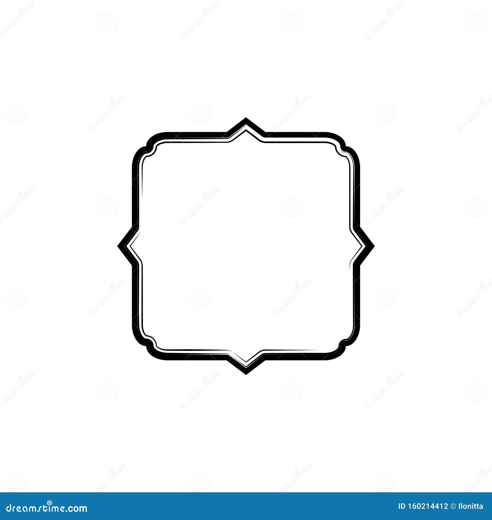 Simple Elegant Border Vector Template Stock Vector - Illustration of ...