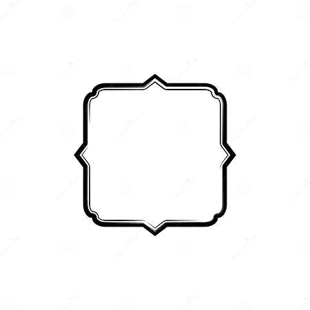 Simple Elegant Border Vector Template Stock Vector - Illustration of ...