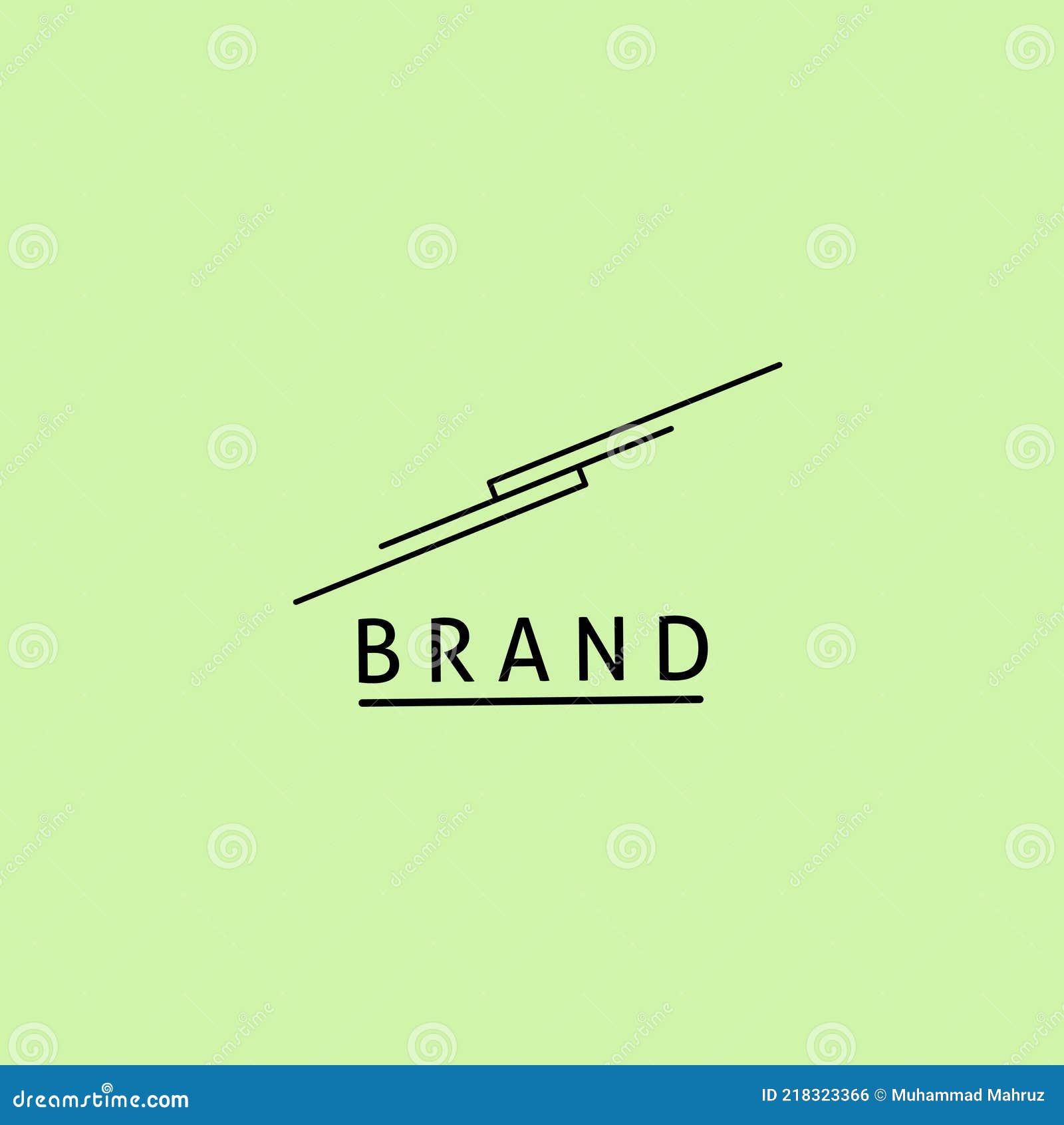 Simple and Elegant Brand Logo Stock Illustration - Illustration of text ...