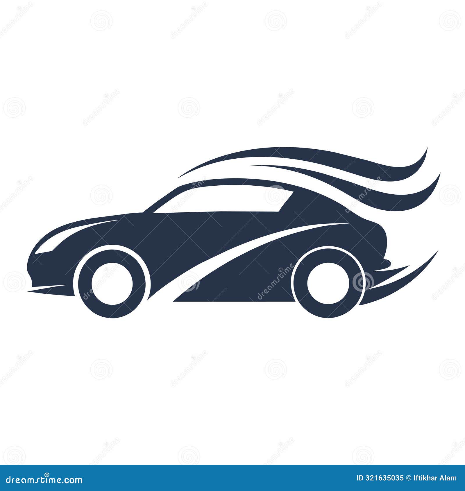 A Simple and Elegant Car Logo Design, Showcasing Negative Space, a ...