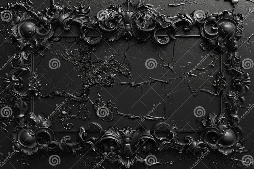 A Simple yet Elegant Decorative Frame in Black and White Stock Image ...