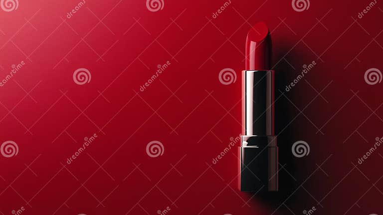 Simple and Elegant Display of a Single Lipstick on a Solid Color ...