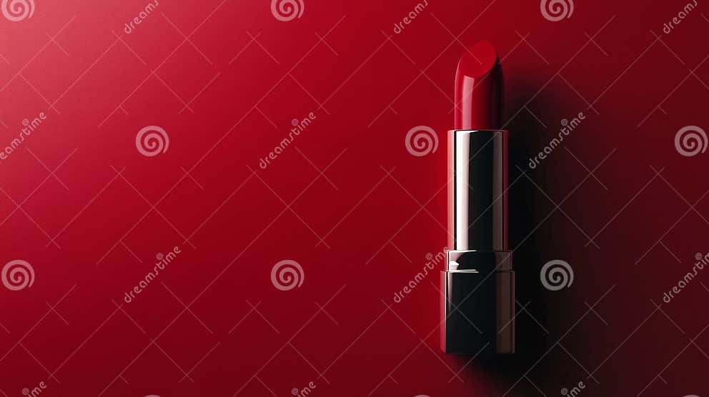Simple and Elegant Display of a Single Lipstick on a Solid Color ...