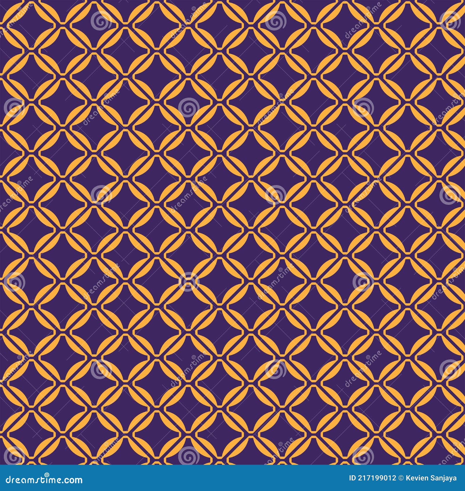 Simple and Elegant Gold Ornament Seamless Pattern with Dark Blue ...