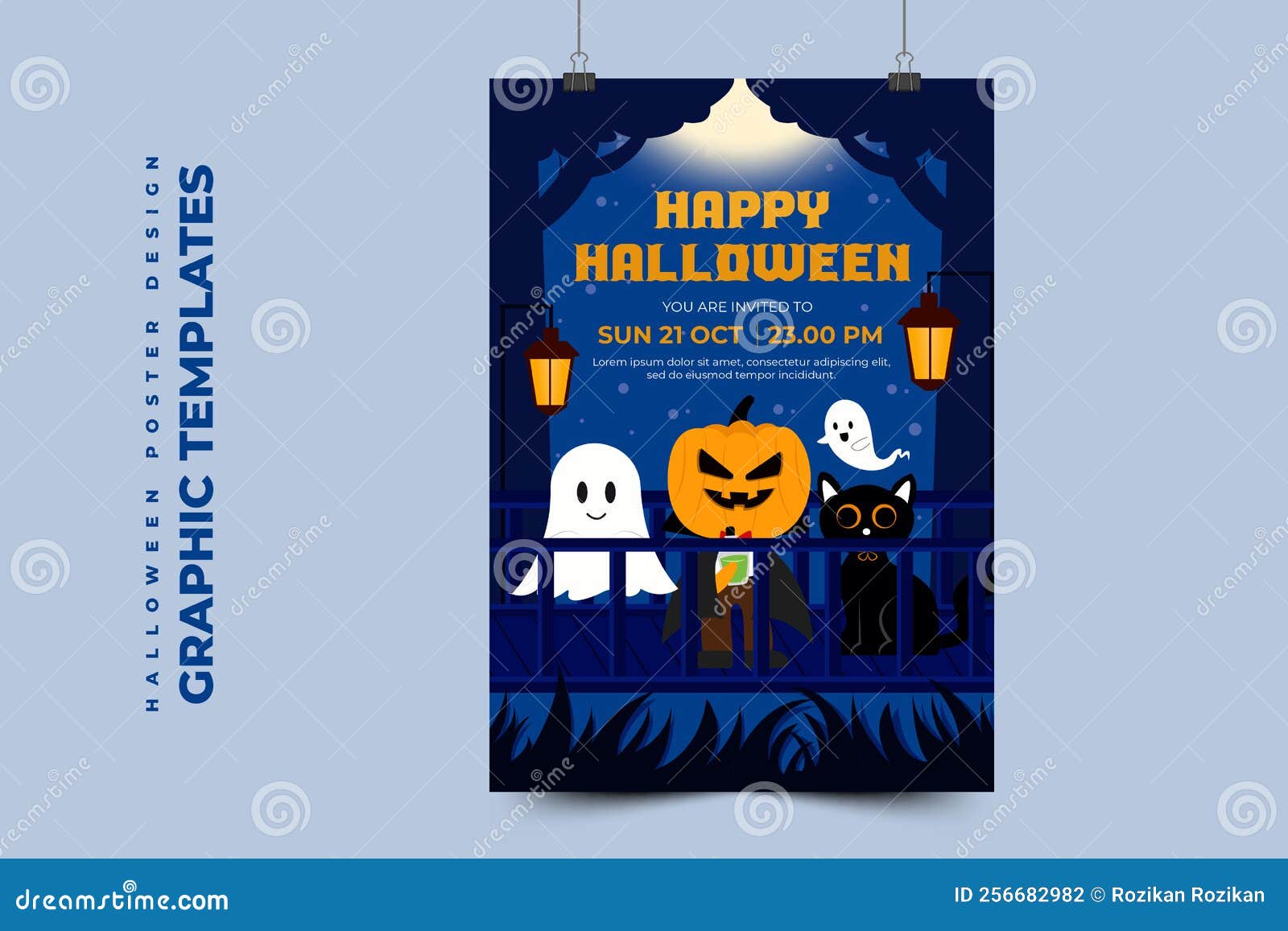 Simple and Elegant Halloween Graphic Design Template that is Easy To ...