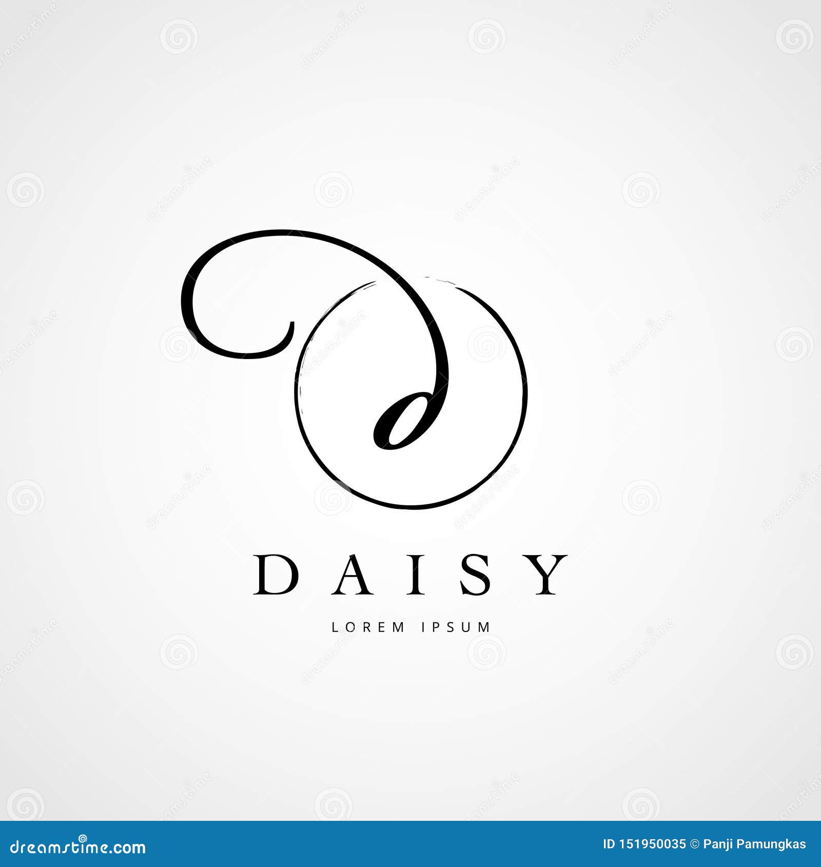 Simple Elegant Initial Letter D Logo Type Stock Illustration ...