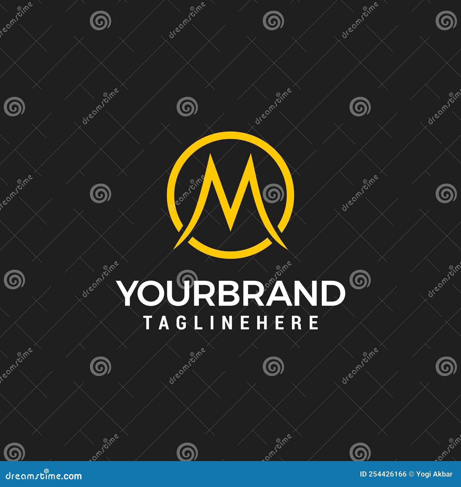 Simple Elegant Initial Letter Type M Logo Sign Symbol Icon Stock Vector ...