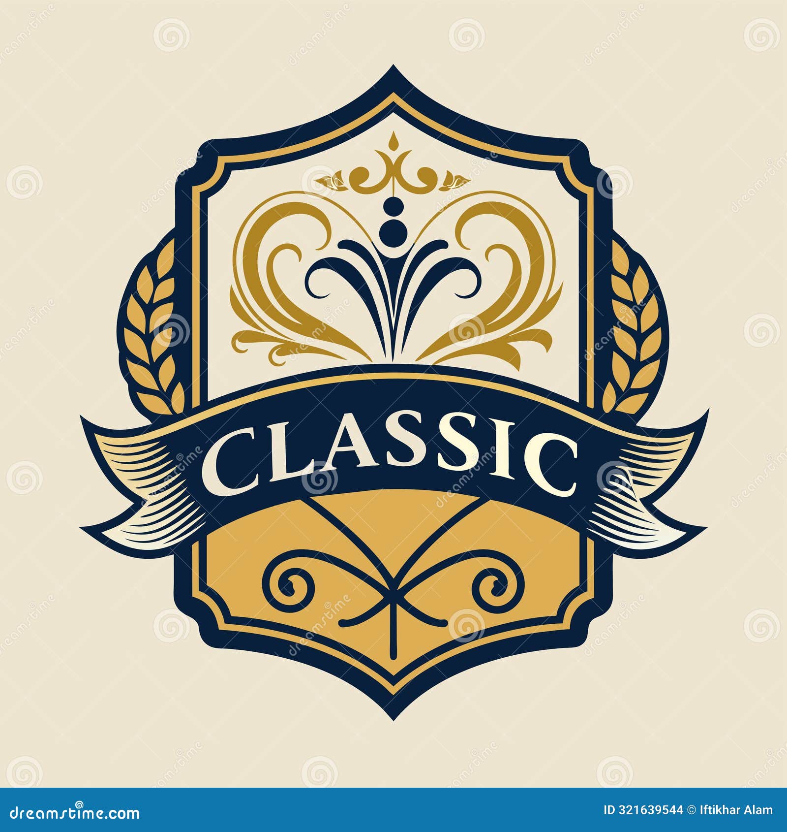 A Simple and Elegant Logo Featuring a Ti Design within a Shield Shape ...