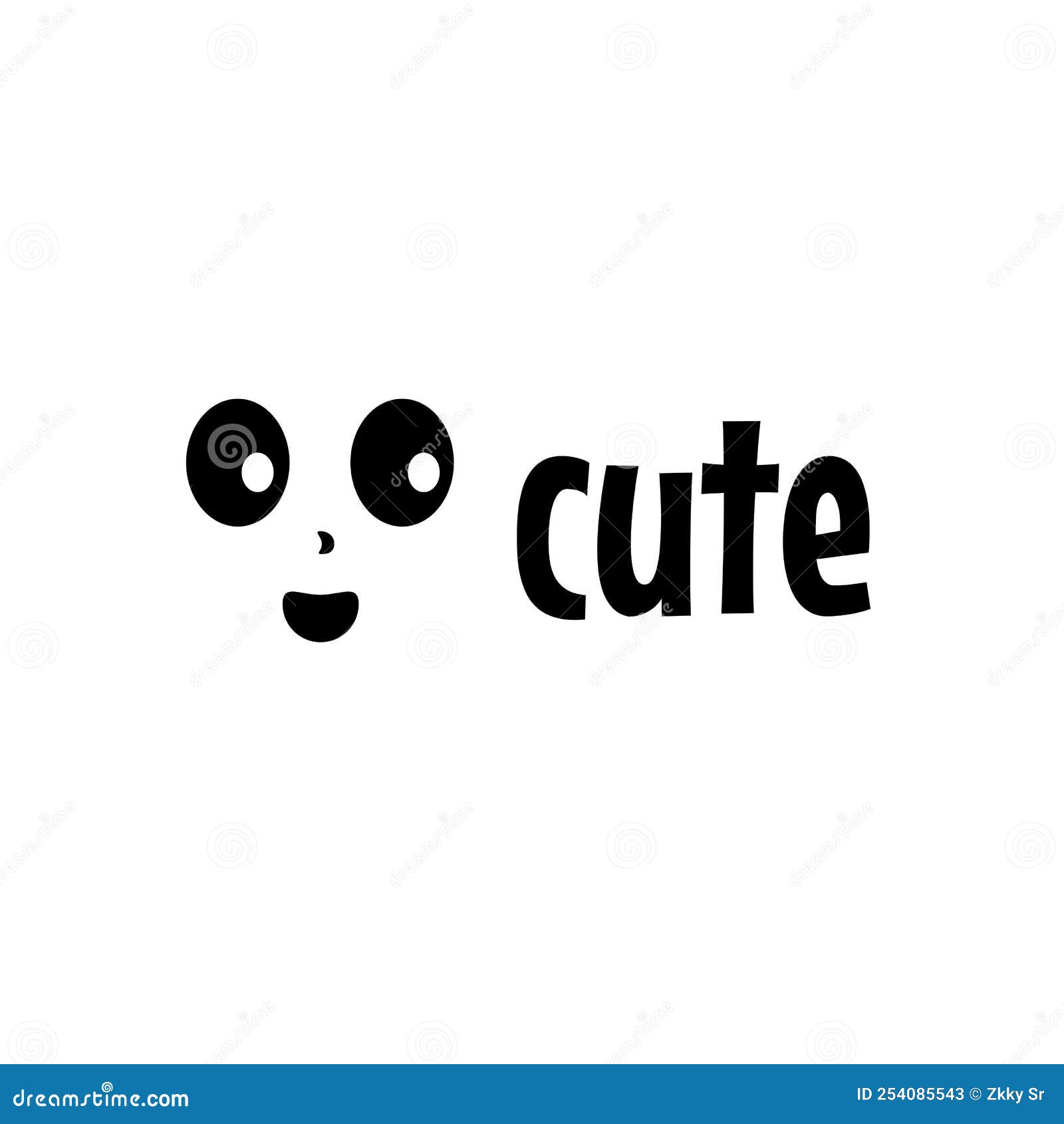 Black Simple Cute Face Logo Stock Vector - Illustration of circle ...