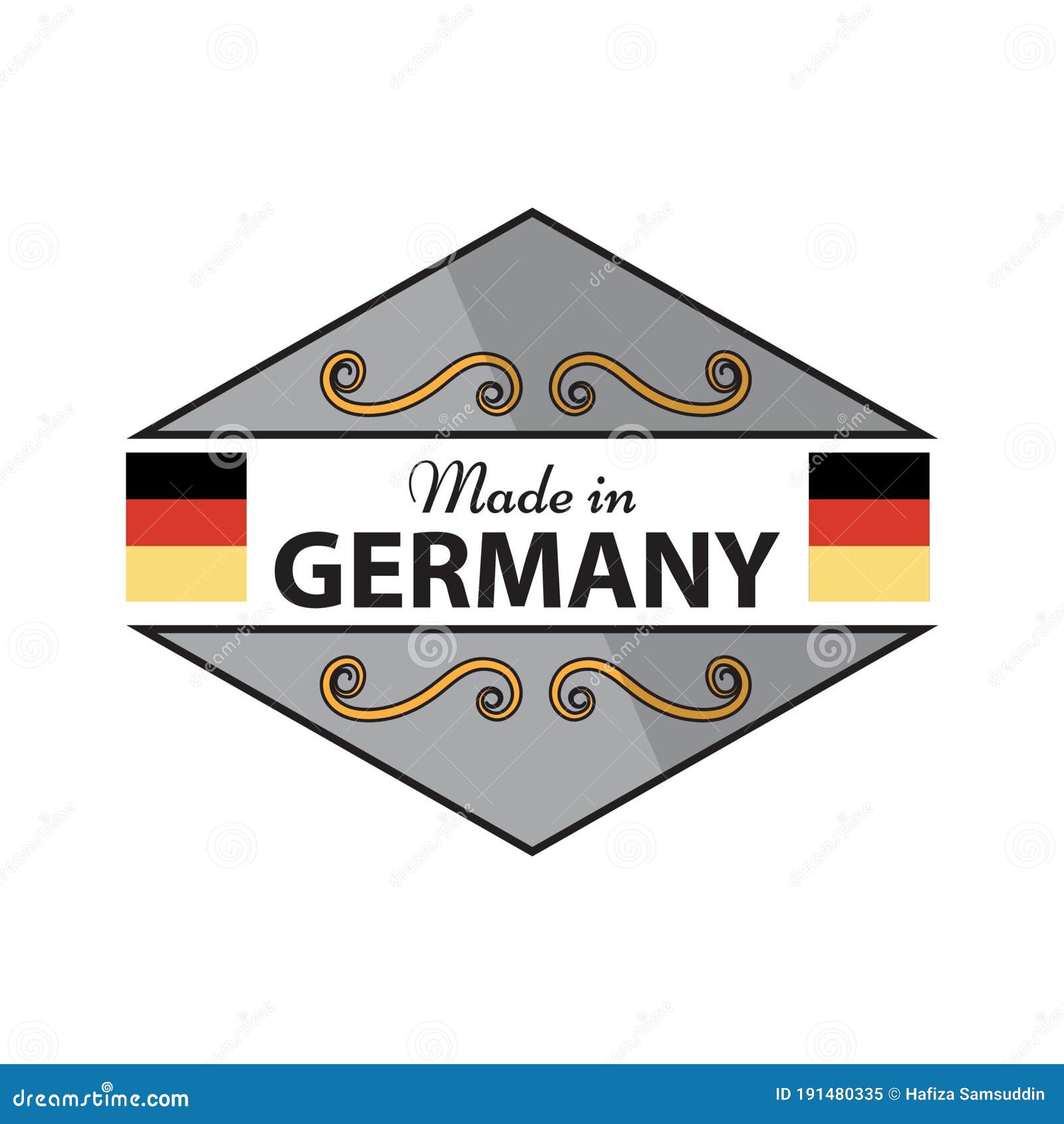 Simple Elegant Made in Germany Label Design. Stock Vector ...
