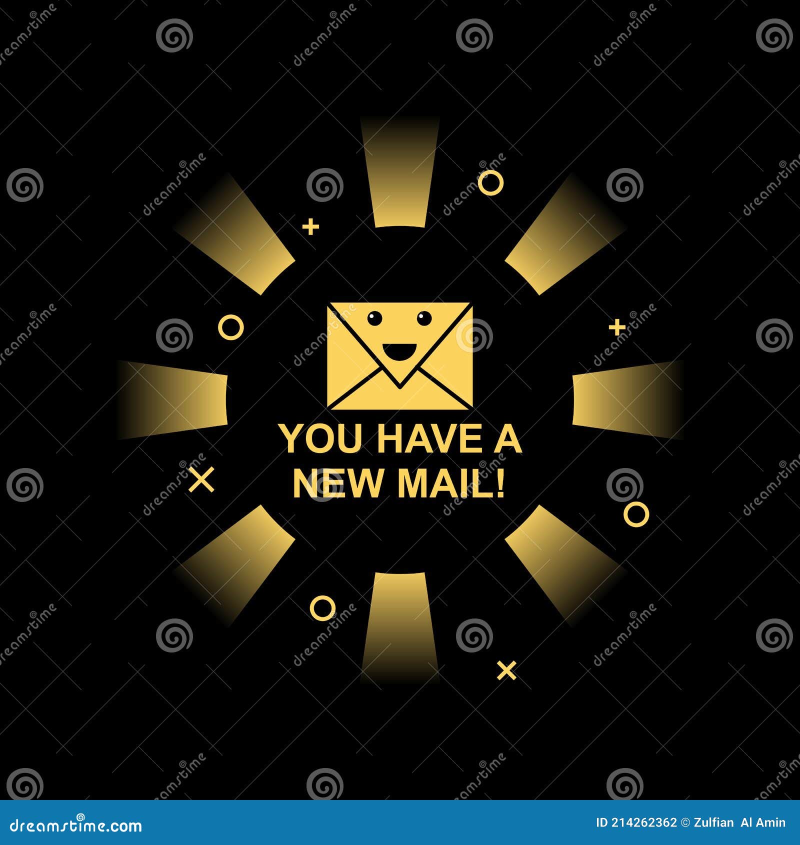 Simple and Elegant Mail Notification Design. Stock Vector ...