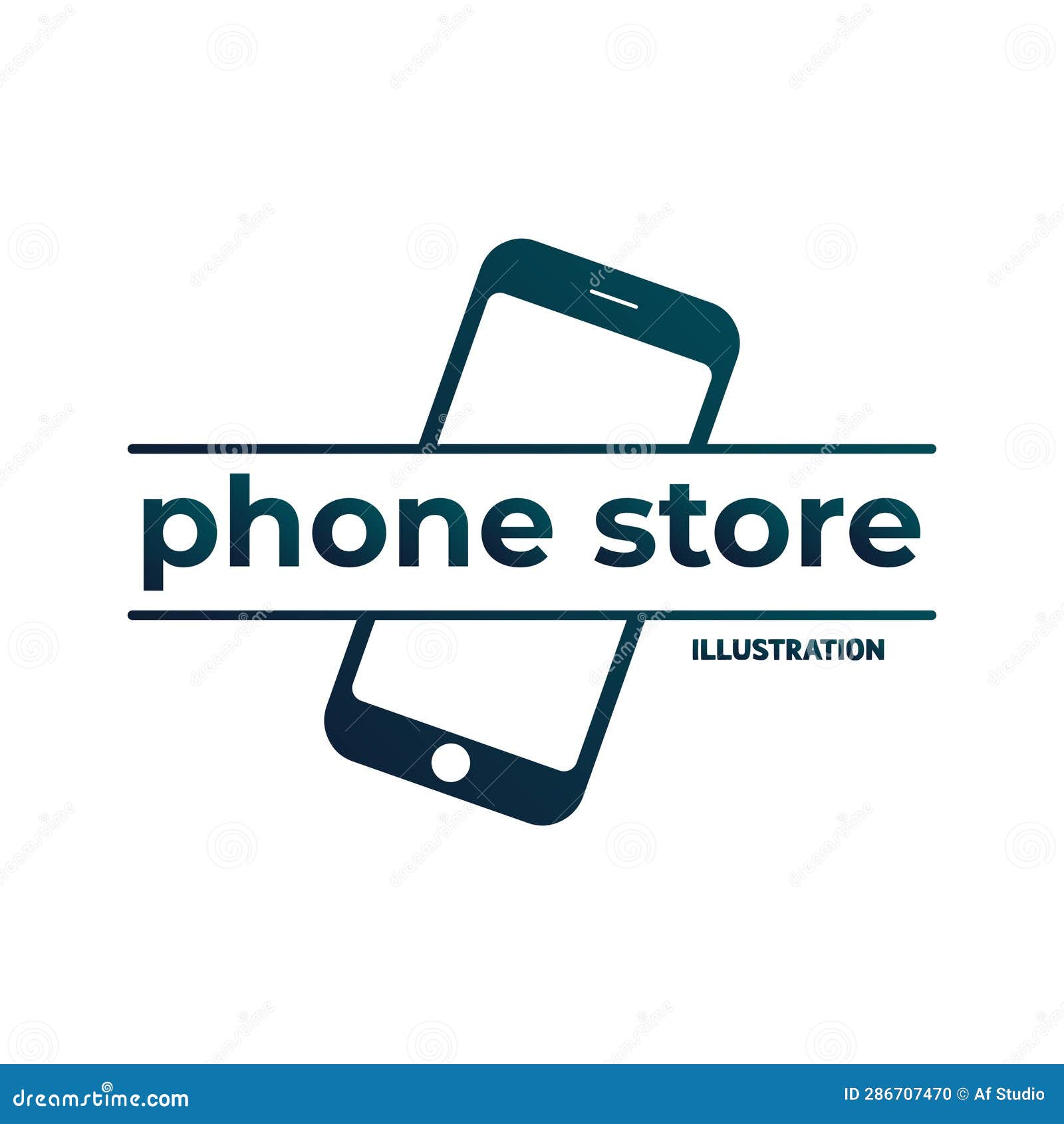 Simple Elegant Mobile Smart Phone for Store Icon Illustration Stock ...