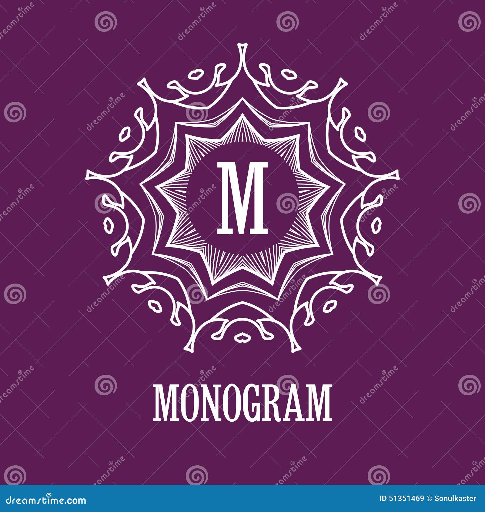 Simple and Elegant Monogram Design Template with Stock Vector ...