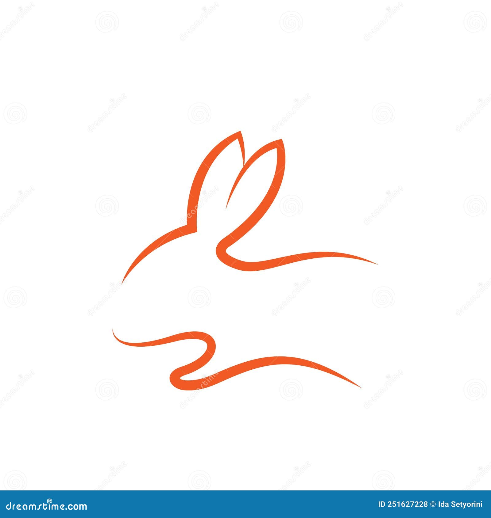 Simple and Elegant Rabbit Logo Vector Template Stock Illustration ...