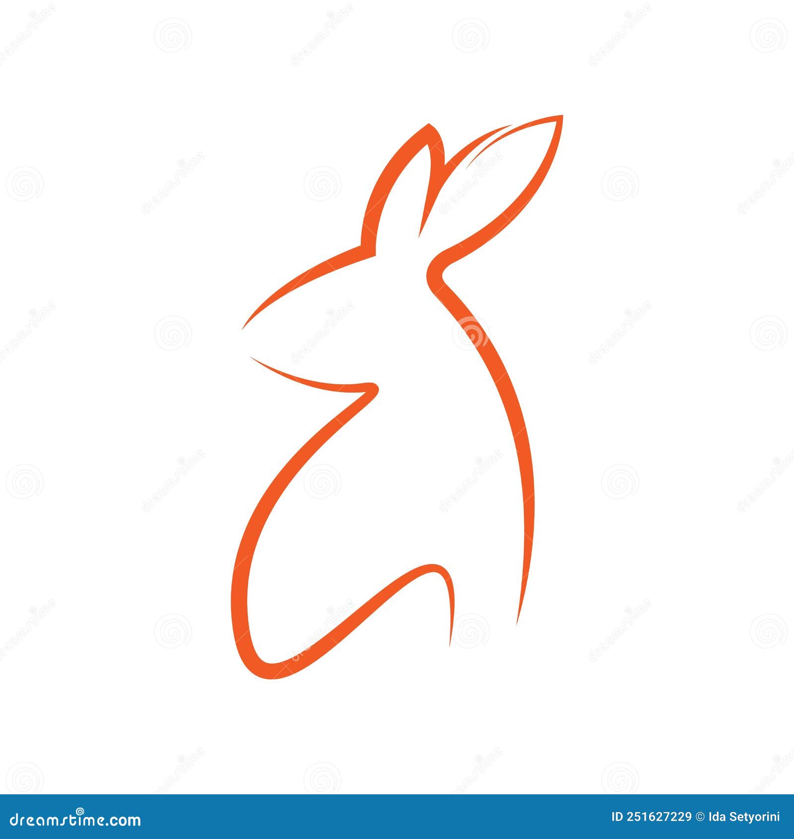 Simple and Elegant Rabbit Logo Vector Template Stock Illustration ...