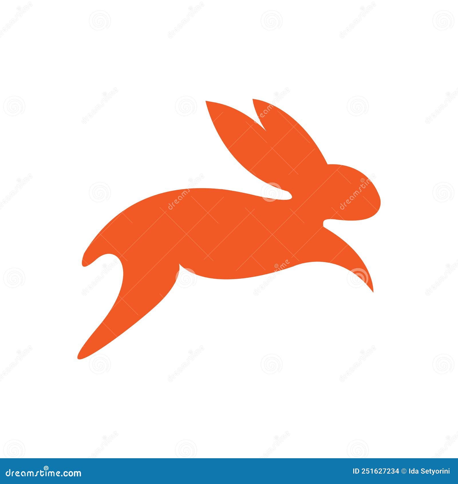Simple and Elegant Rabbit Logo Vector Template Stock Illustration ...