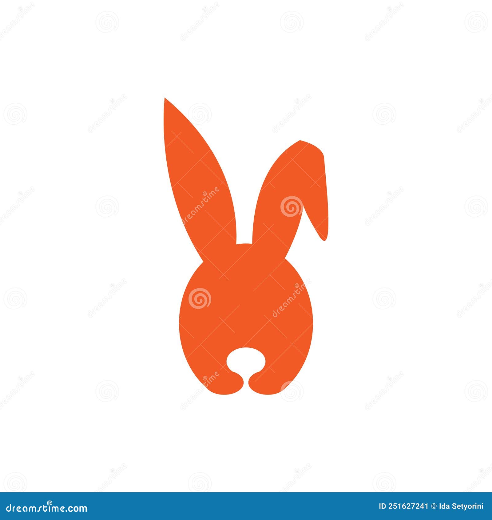 Simple and Elegant Rabbit Logo Vector Template Stock Illustration ...