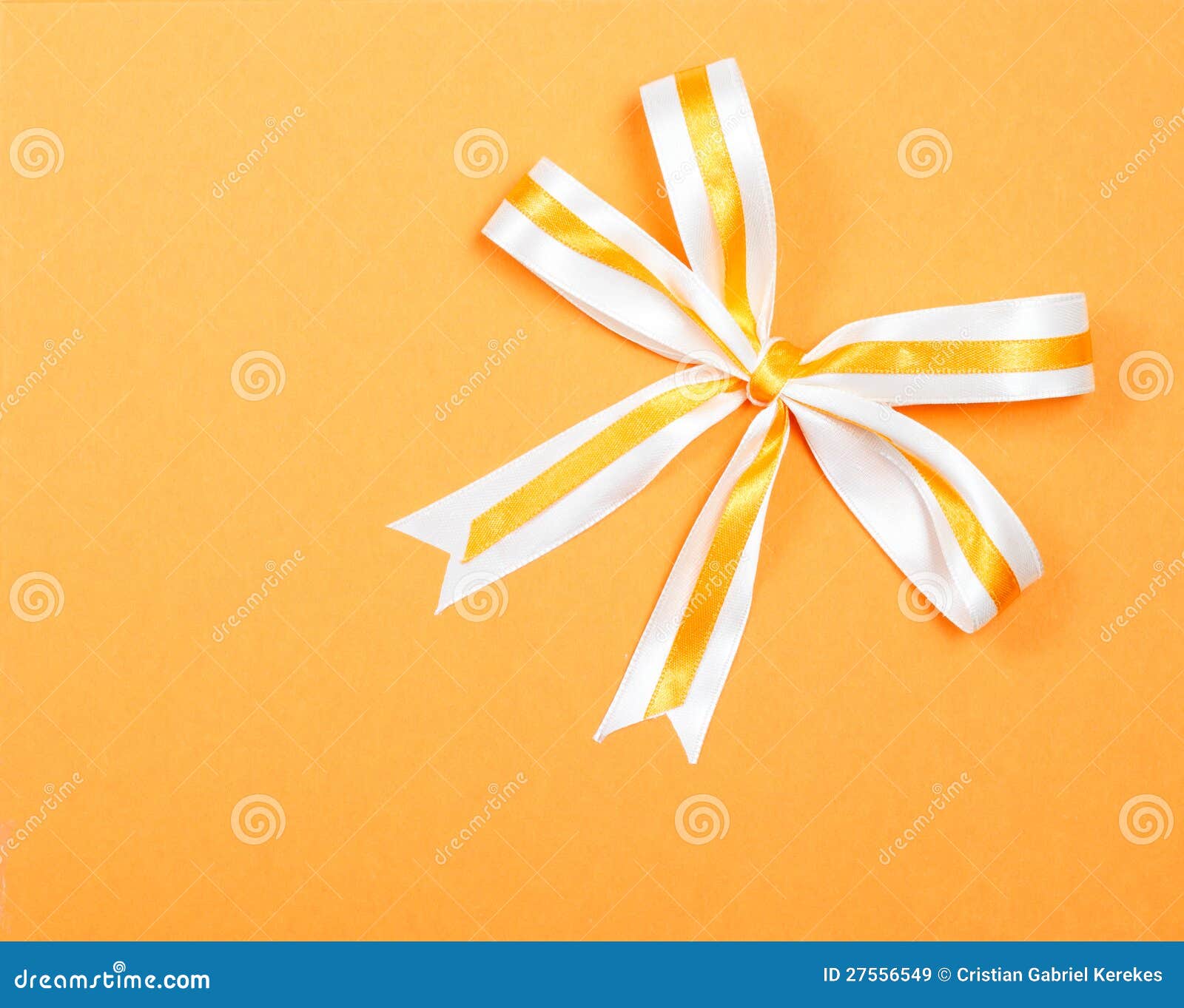 Simple Elegant Ribbon on Orange Carton Background Stock Image - Image ...