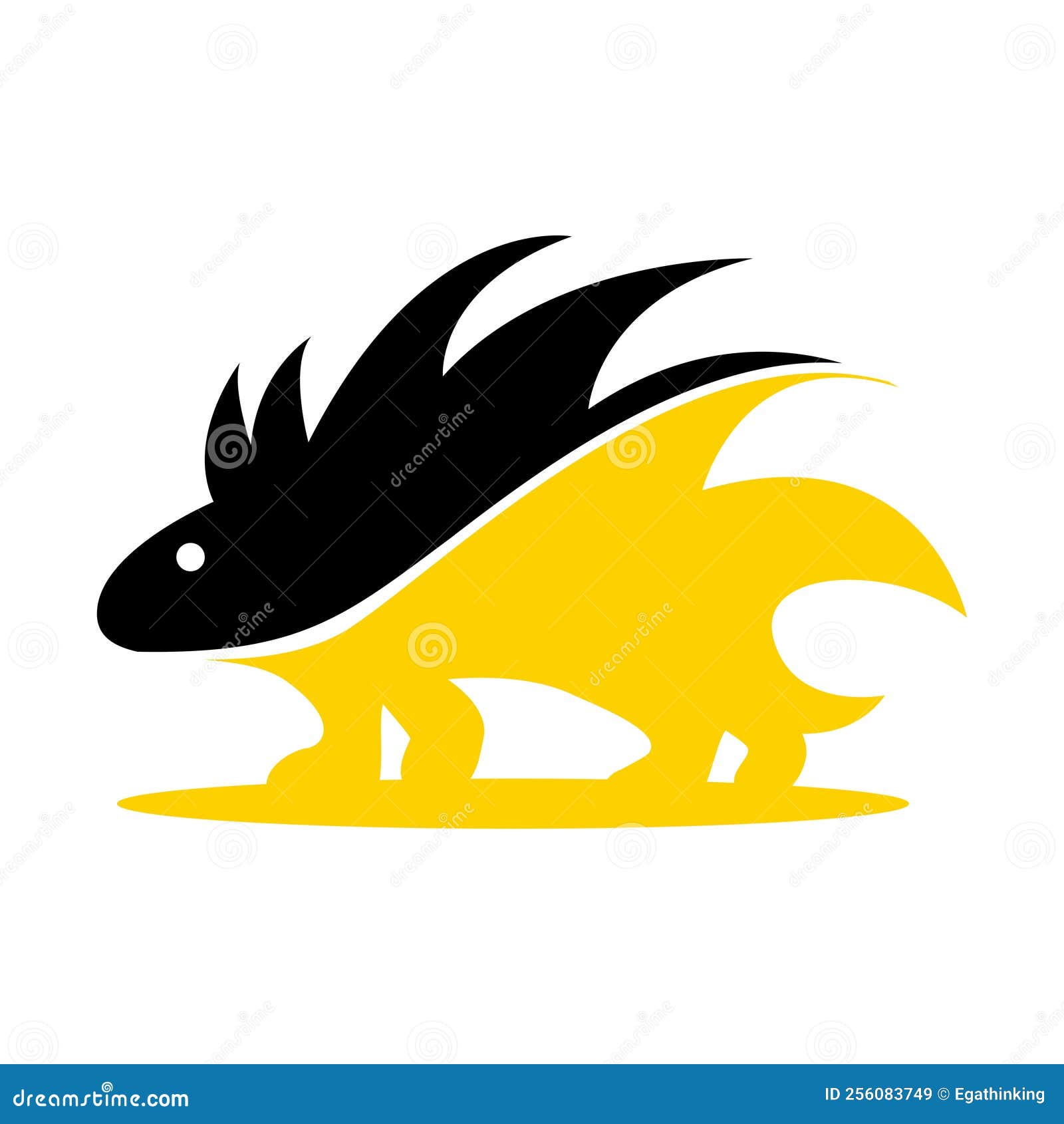 Simple and Elegant Style Hedgehog Vector Logo Illustration Stock ...