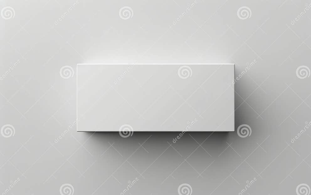 A Simple yet Elegant White Rectangular Box Centered on a Smooth Gray ...