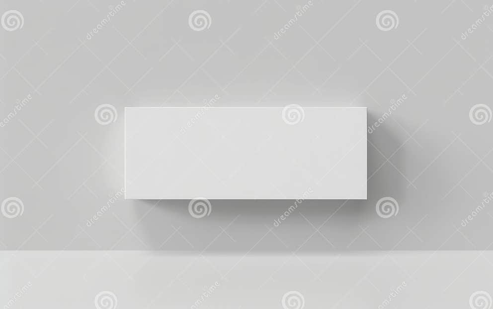 A Simple yet Elegant White Rectangular Box Centered on a Smooth Gray ...