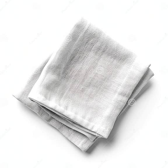 Simple, Elegant White Square Napkin on a Clean Background Stock ...