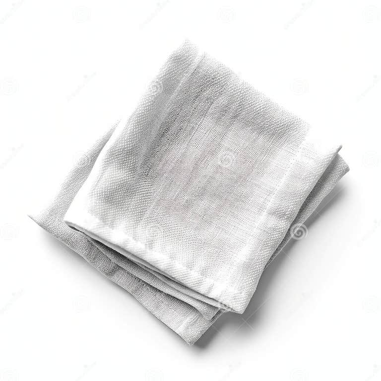 Simple, Elegant White Square Napkin on a Clean Background Stock ...