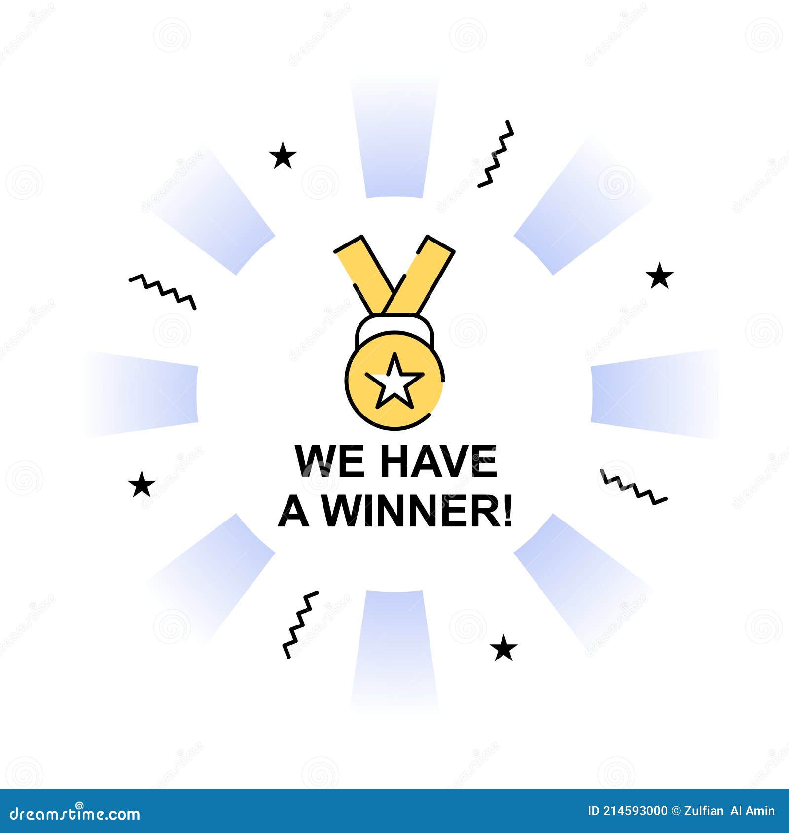 Simple and Elegant Winner Symbol Design. Stock Vector - Illustration of ...