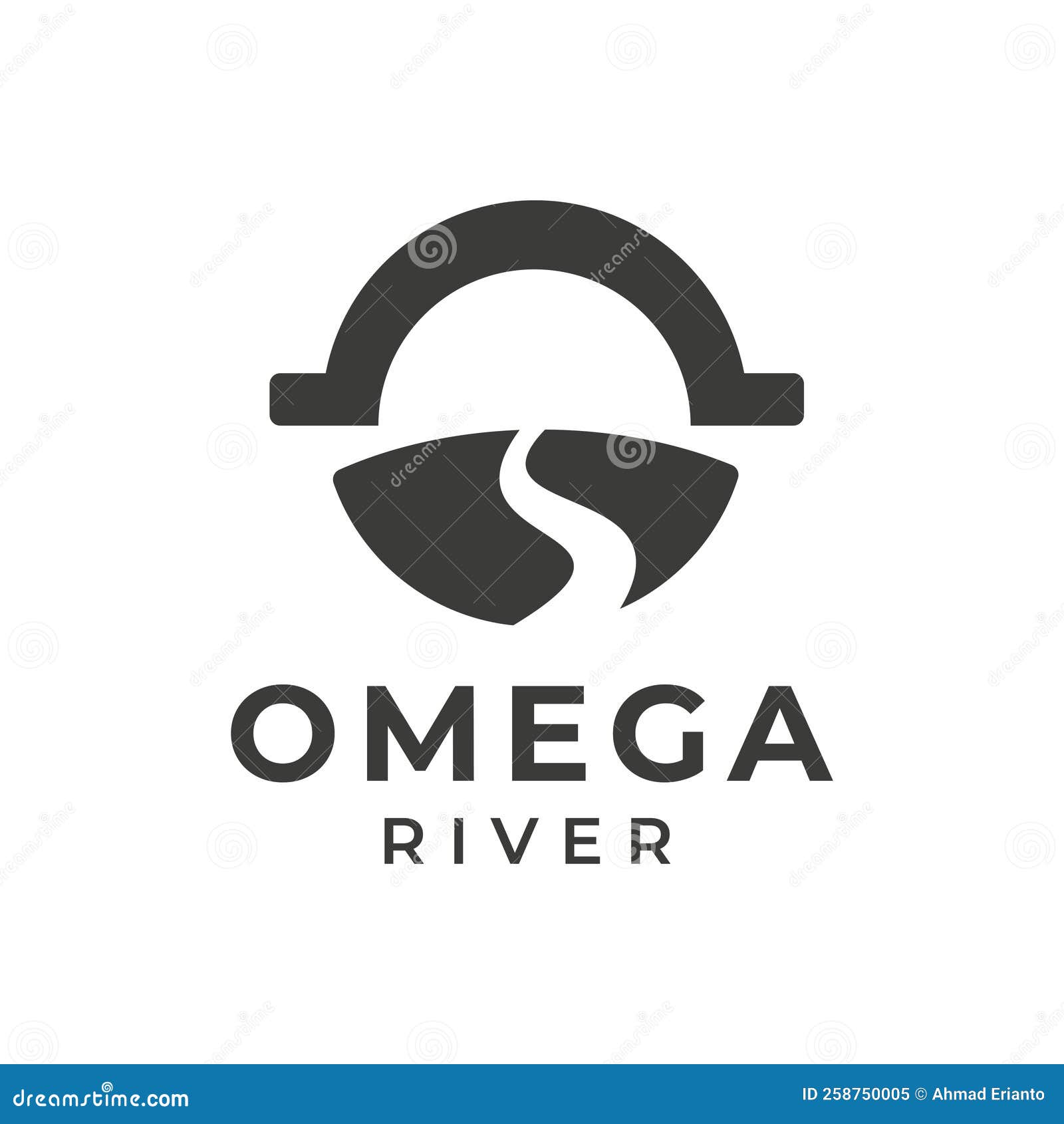 Simple Element Omega Illustration Of Greek Concept. Editable Omega ...