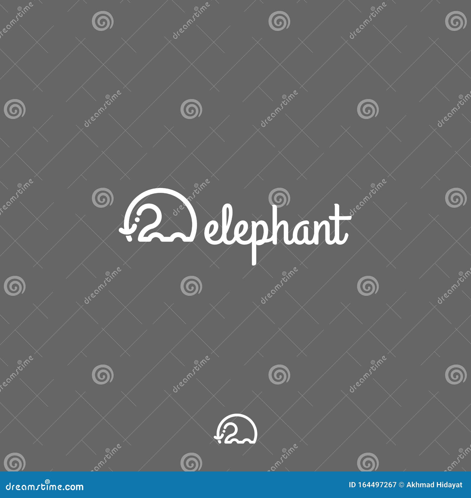 Simple Elephant Line Art Design Stock Vector - Illustration of shape ...