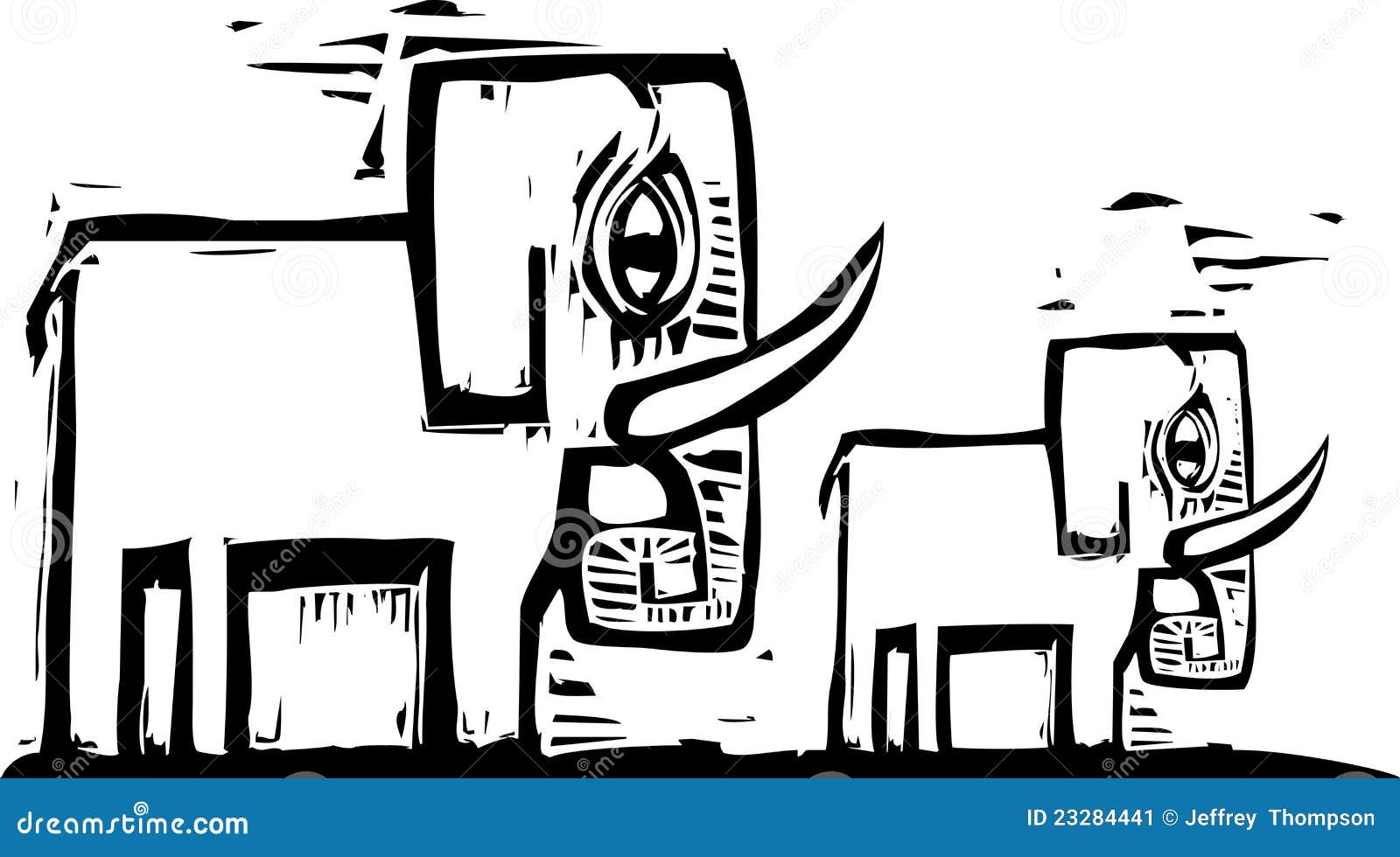 Simple Elephants stock vector. Illustration of traditional - 23284441