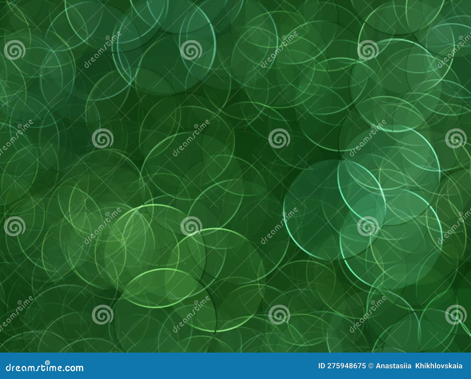 Simple Emerald Green Background with Light Circles Stock Illustration ...