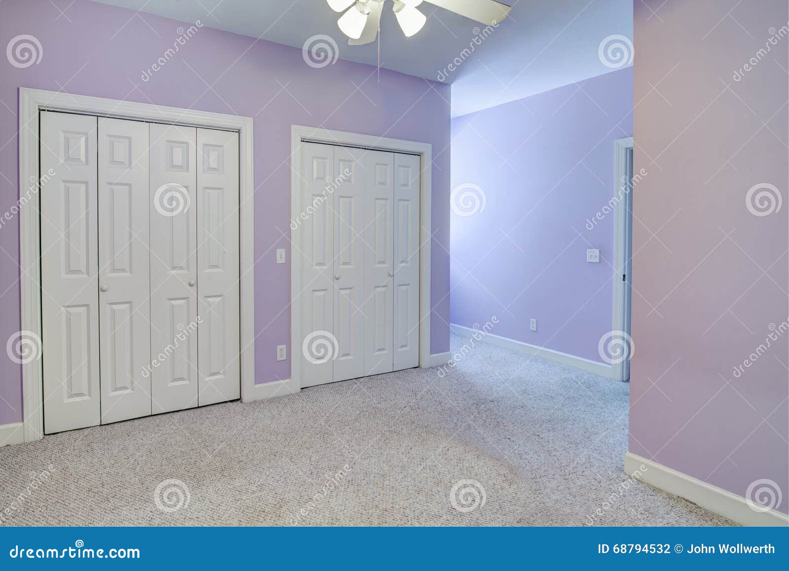 Simple empty bedroom, stock photo. Image of space, double - 68794532