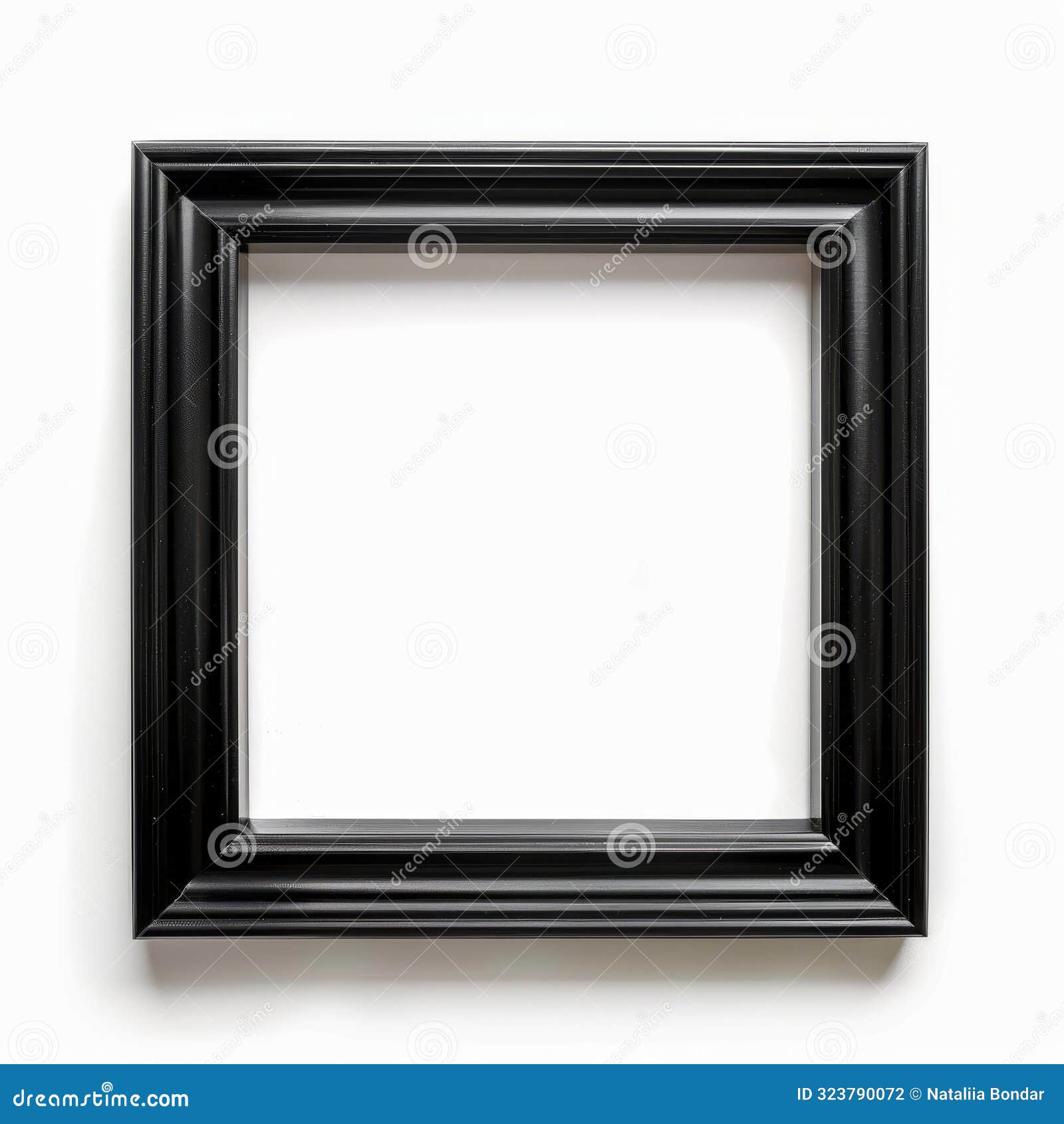 Simple Empty Black Square Photo Frame on Isolated Background. Design ...