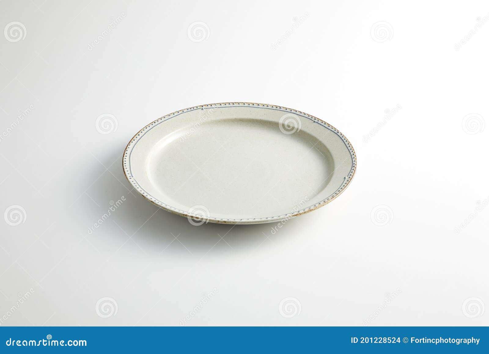 Simple and empty plate stock photo. Image of gray, plates - 201228524